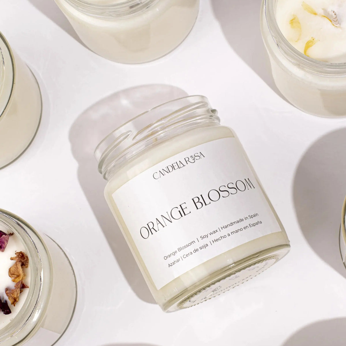 Vela aromática artesanal flor de azahar | Orange Blossom – Candela Rosa