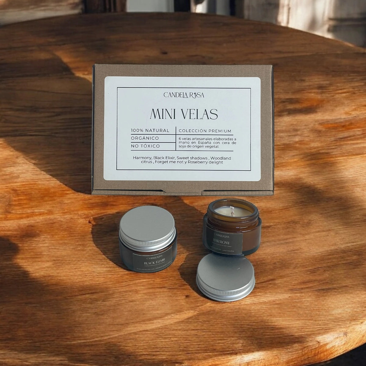 Pack 6 mini velas aromáticas Colección Premium – Candela Rosa